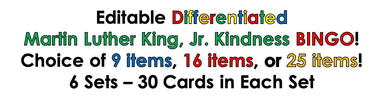 6 Martin Luther King Jr. Activities For Kids & An MLK Bingo Kindness ...