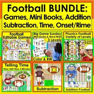 Football FREEBIE & 6 Interactive Football Learning Activities | The ...