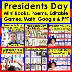 8 Easy & Fun Presidents Day Lessons For Kindergarten And First Grade ...